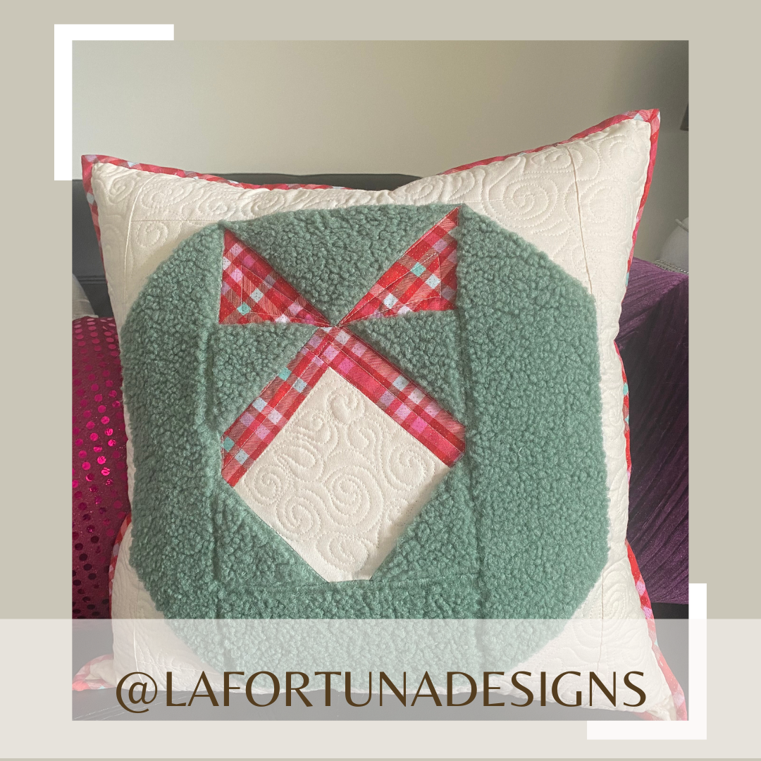 Tinsel Wreath Quilt Block pattern – DueNorthHandmade